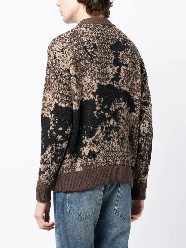 4SDESIGNS Intarsia Knit Sweatshirt