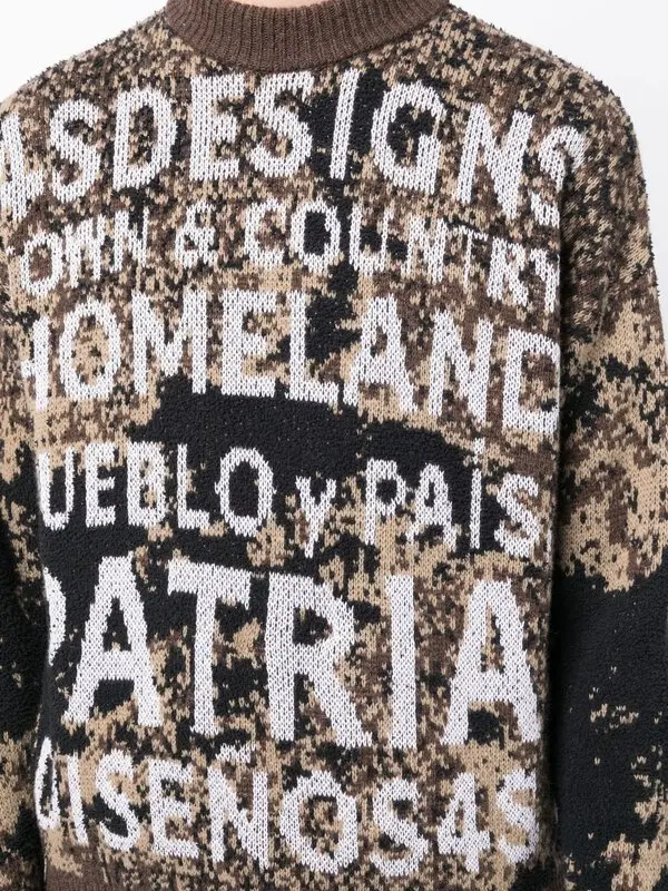 4SDESIGNS Intarsia Knit Sweatshirt