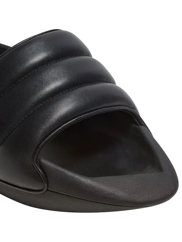 Balmain B-it Quilted Platform Slides - Black