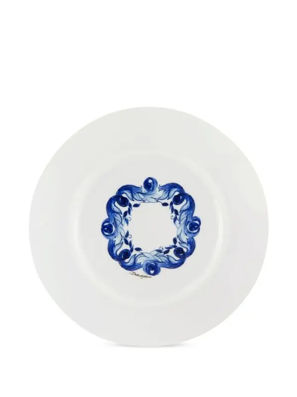 Dolce & Gabbana Porcelain Dessert Plates - Blue