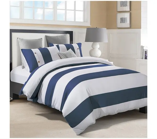 SUPERIOR Addison 300-thread Count Duvet Cover S Et, Full/queen - One-color