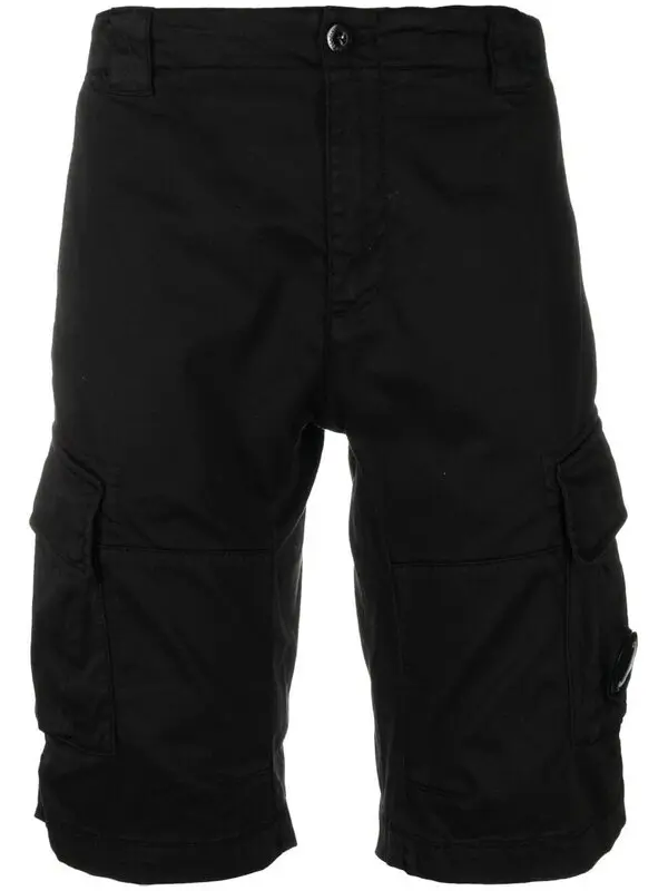 C.P. COMPANY Mid-rise Cargo Shorts - Black
