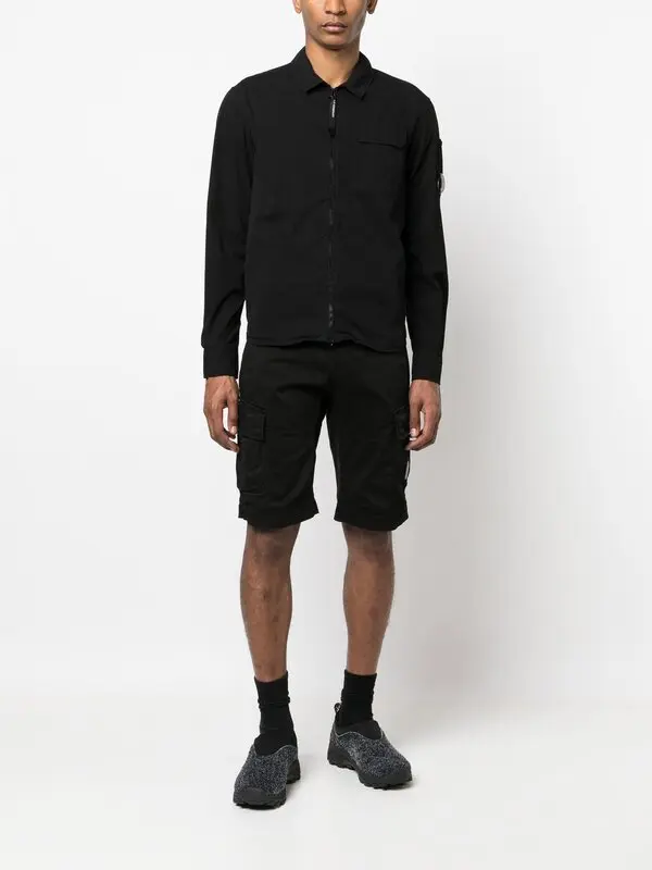 C.P. COMPANY Mid-rise Cargo Shorts - Black