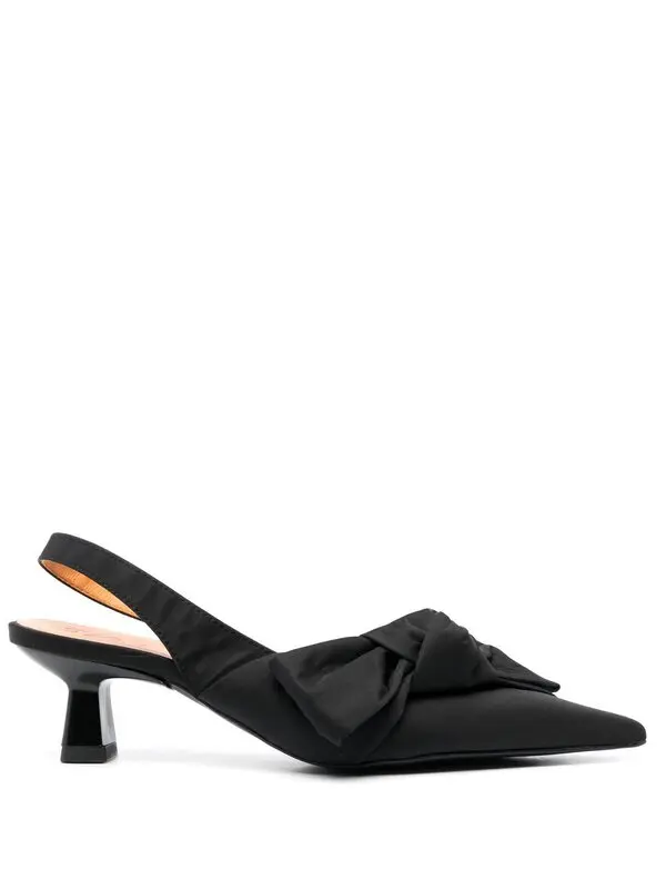 GANNI Soft Bow 55mm Slingback Pumps