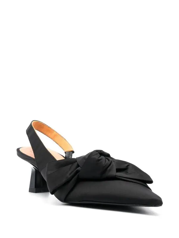 GANNI Soft Bow 55mm Slingback Pumps