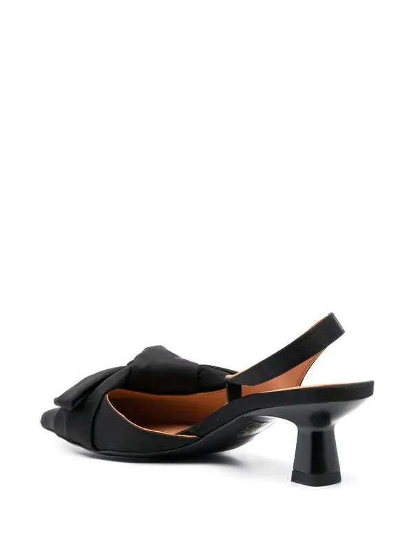 GANNI Soft Bow 55mm Slingback Pumps