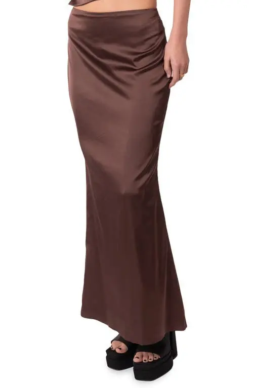 EDIKTED Satin Maxi Skirt