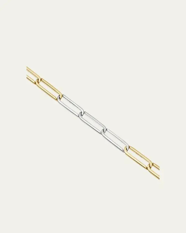 KINRADEN Two-tone Chain Link Necklace