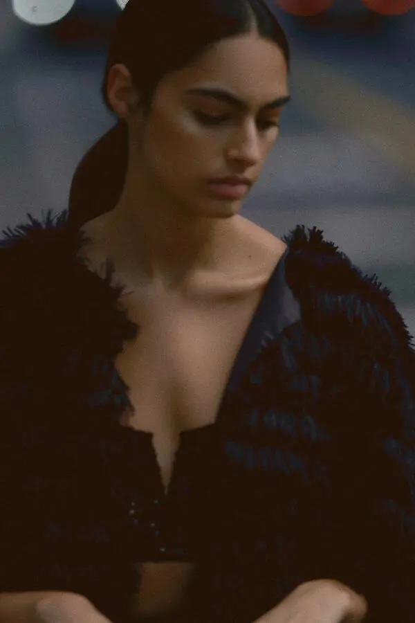 Anthropologie Sequin Longline Bralette