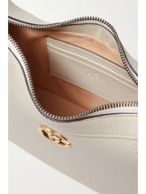 Gucci Aphrodite Chain-embellished Textured-leather Shoulder Bag
