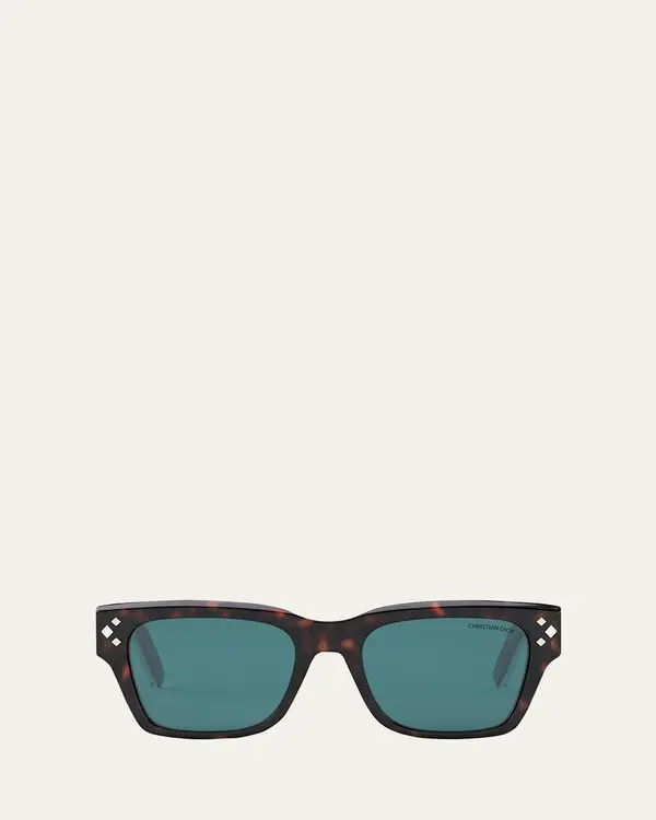 Dior Cd Diamond S2i Square Frame Sunglasses - Havana/blue