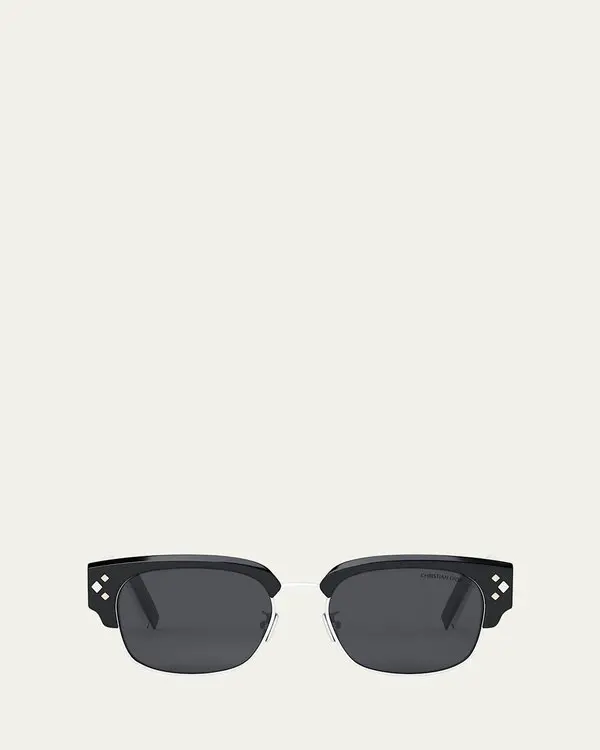 Dior Cd Diamond C1u Square Sunglasses - Black