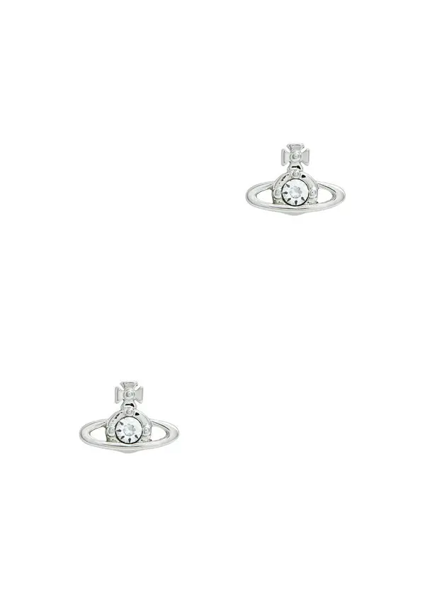 VIVIENNE WESTWOOD Nano Solitaire Orb Stud Earrings - Silver