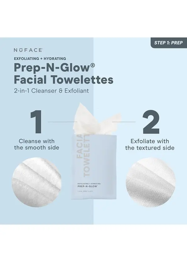 NUFACE Prep-n-glow Facial Towelette Pack