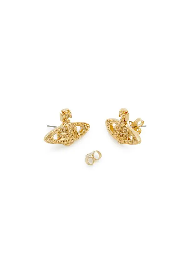VIVIENNE WESTWOOD Mini Bas Relief Orb Stud Earrings - Gold