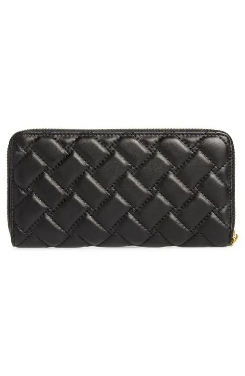 Kurt Geiger Eagle Leather Zip Around Wallet - Black