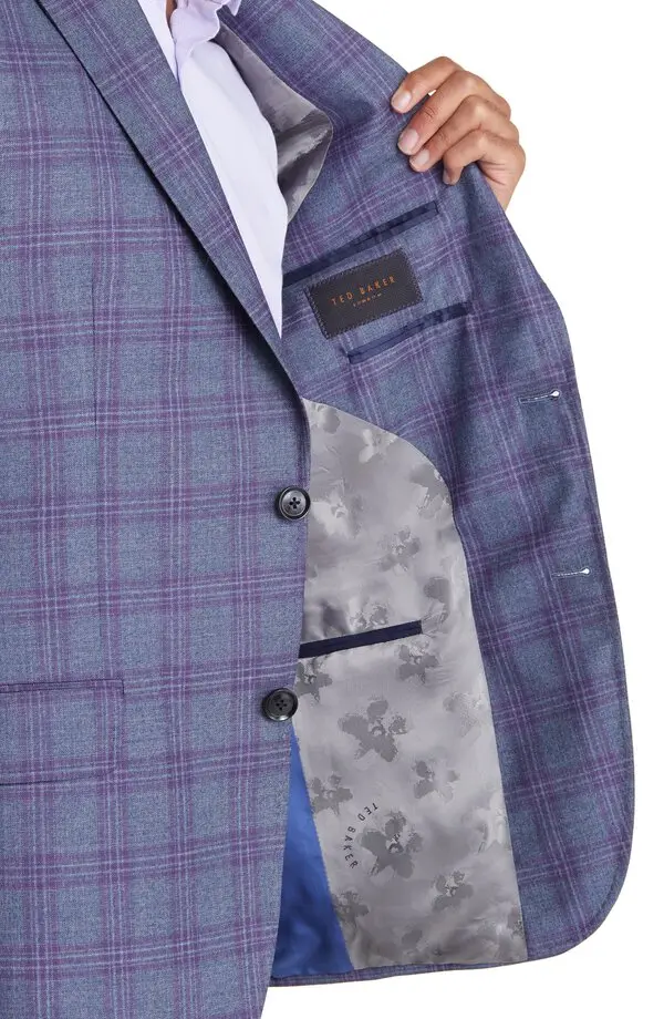 Ted Baker London Jay Slim Fit Plaid Wool Sport Coat
