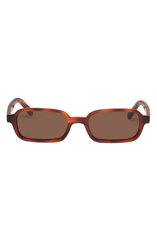 Le Specs Pilferer 53mm Rectangular Sunglasses - Tort/brown Mono