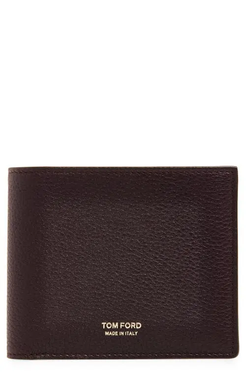 TOM FORD T-line Soft Grain Leather Bifold Wallet - Oxblood