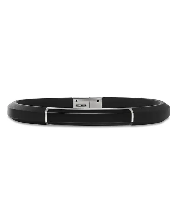 David Yurman Streamline Id Bracelet - Black/silver