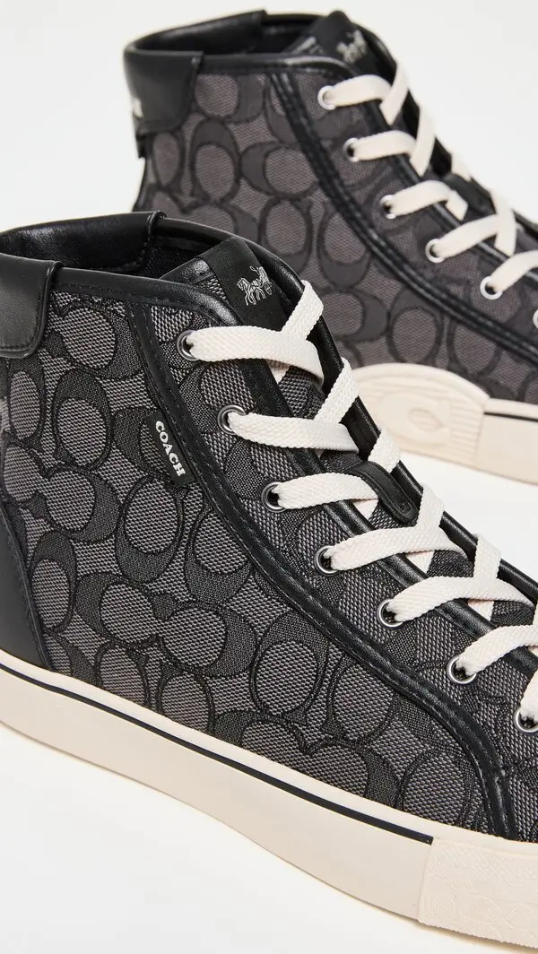 Coach Skate Signature High Tops In Black - 70% Off  display picture 1