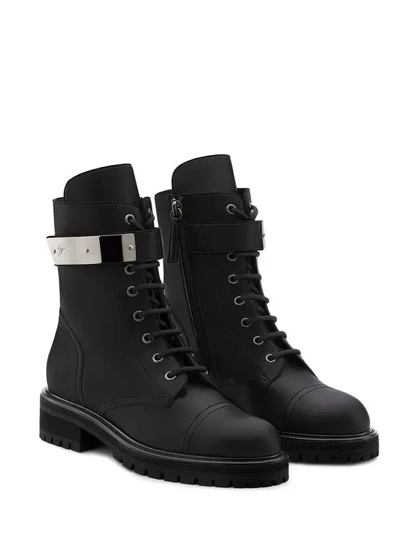 GIUSEPPE ZANOTTI Alexa Logo Plate Boots
