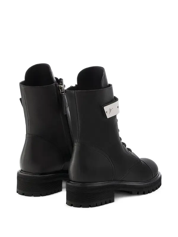 GIUSEPPE ZANOTTI Alexa Logo Plate Boots