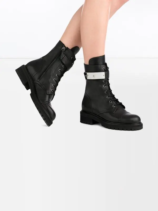 GIUSEPPE ZANOTTI Alexa Logo Plate Boots