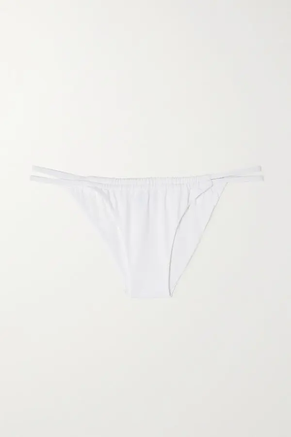 Melissa Odabash Luxor Ruched Bikini Briefs - White