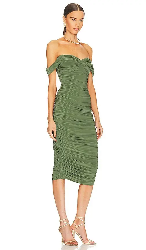 Norma Kamali Walter Midi Dress - Celadon
