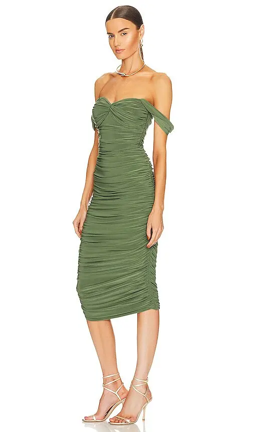 Norma Kamali Walter Midi Dress - Celadon