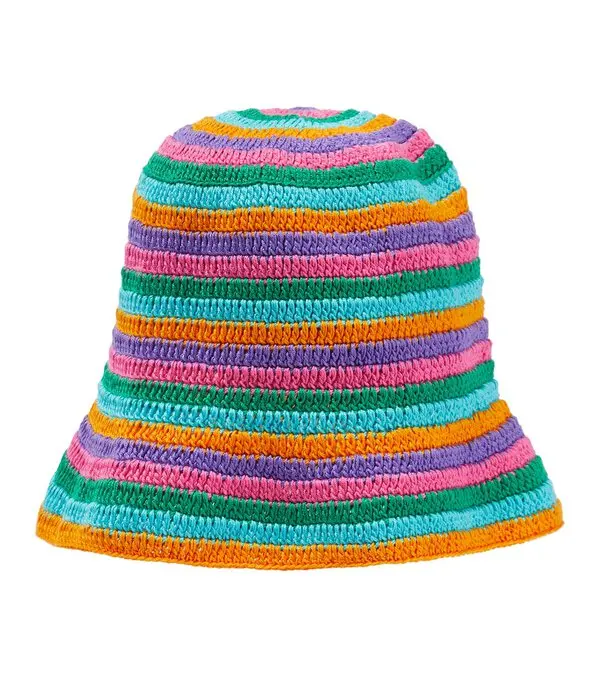Anna Kosturova Striped Bucket Hat - Multicoloured