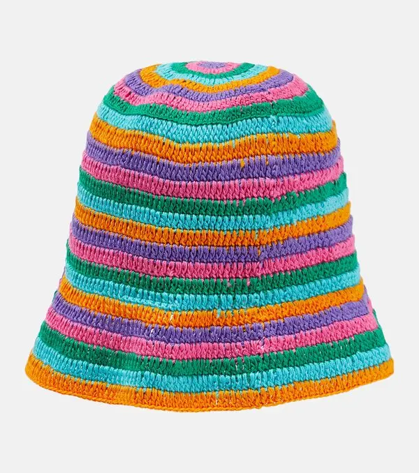 Anna Kosturova Striped Bucket Hat