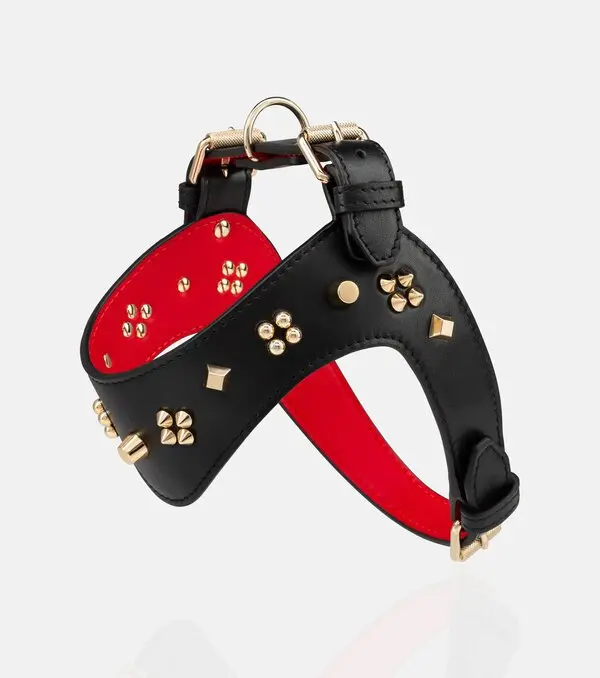 CHRISTIAN LOUBOUTIN Loubiharness S Embellished Leather Dog Harness