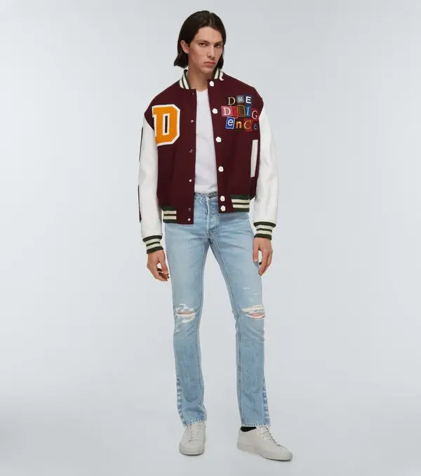 DUE DILIGENCE Slim-fit Distressed Jeans