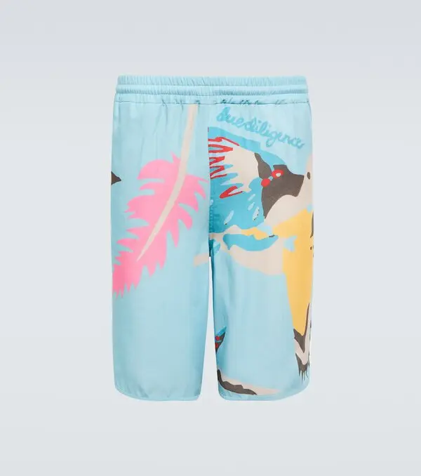 DUE DILIGENCE Printed Shorts