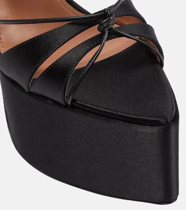 D'ACCORI Belle Satin Platform Sandals
