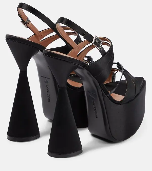D'ACCORI Belle Satin Platform Sandals