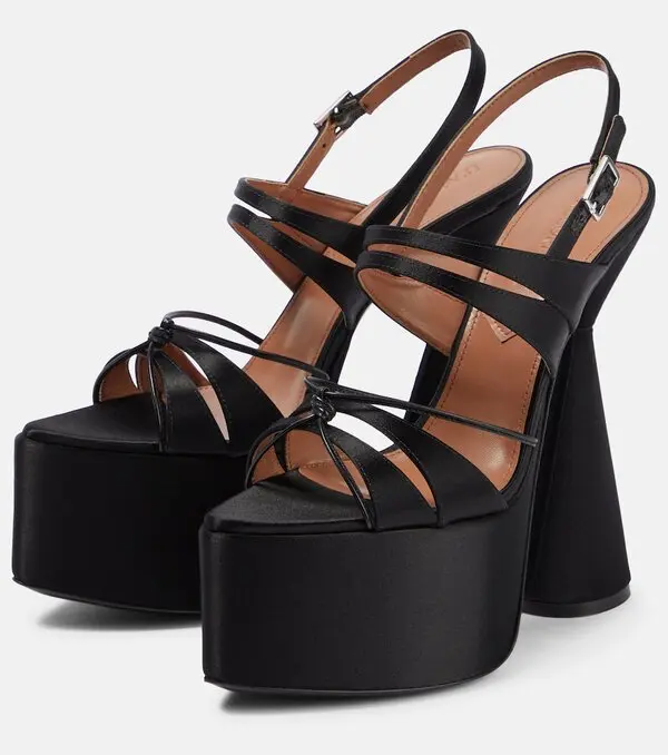 D'ACCORI Belle Satin Platform Sandals