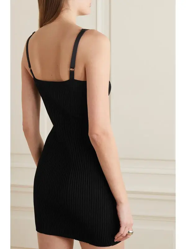 Givenchy Embellished Ribbed-knit Mini Dress