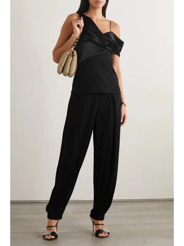 Loewe Satin-trimmed Crepe Trousers