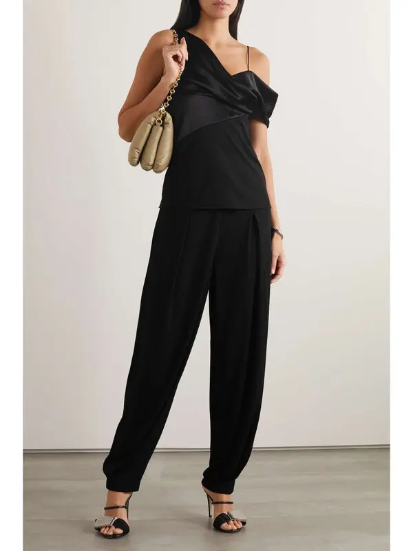 Loewe Satin-trimmed Crepe Trousers