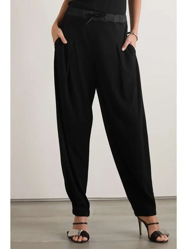 Loewe Satin-trimmed Crepe Trousers