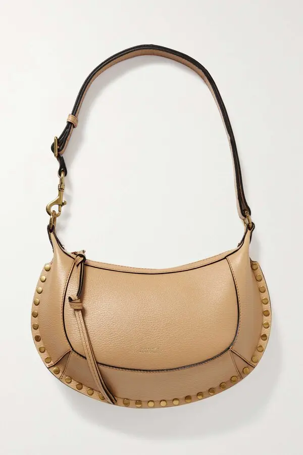 Isabel Marant Oskan Moon Studded Shoulder Bag