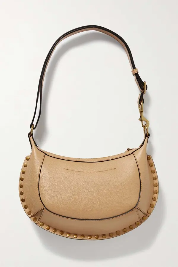 Isabel Marant Oskan Moon Studded Shoulder Bag