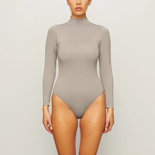 SKIMS Essential Mock Neck Long Sleeve Bodysuit