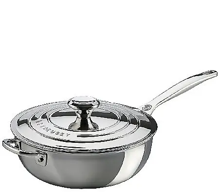 LE CREUSET Stainless Steel 3.5-qt Saucier Pan W Ith Lid - Silver