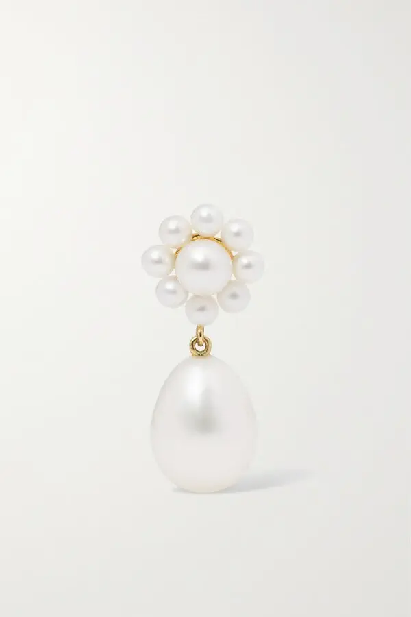 Sophie Bille Brahe Chambre De Fleur Pearl Earring - White