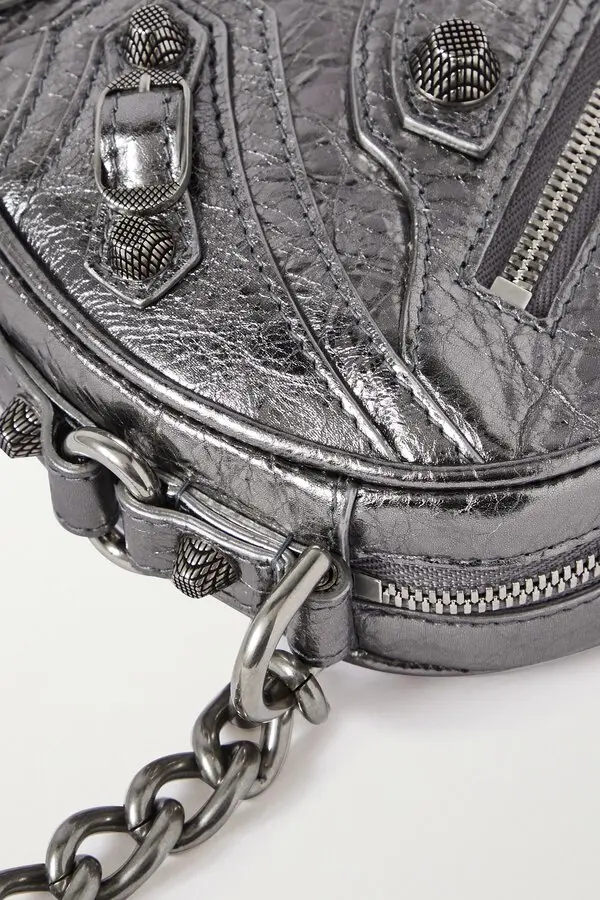 Balenciaga Le Cagole Heart Mini Shoulder Bag - Silver