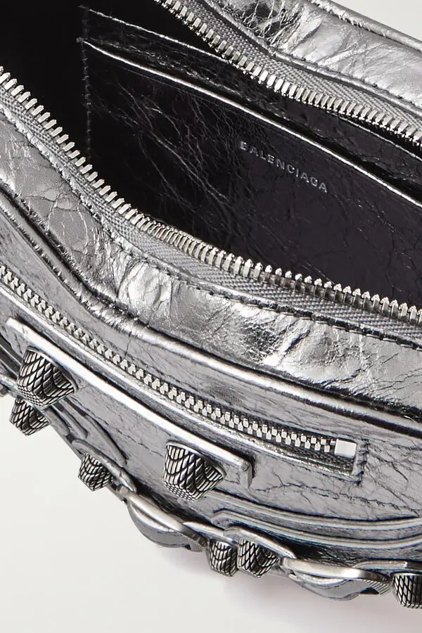 Balenciaga Le Cagole Heart Mini Shoulder Bag - Silver